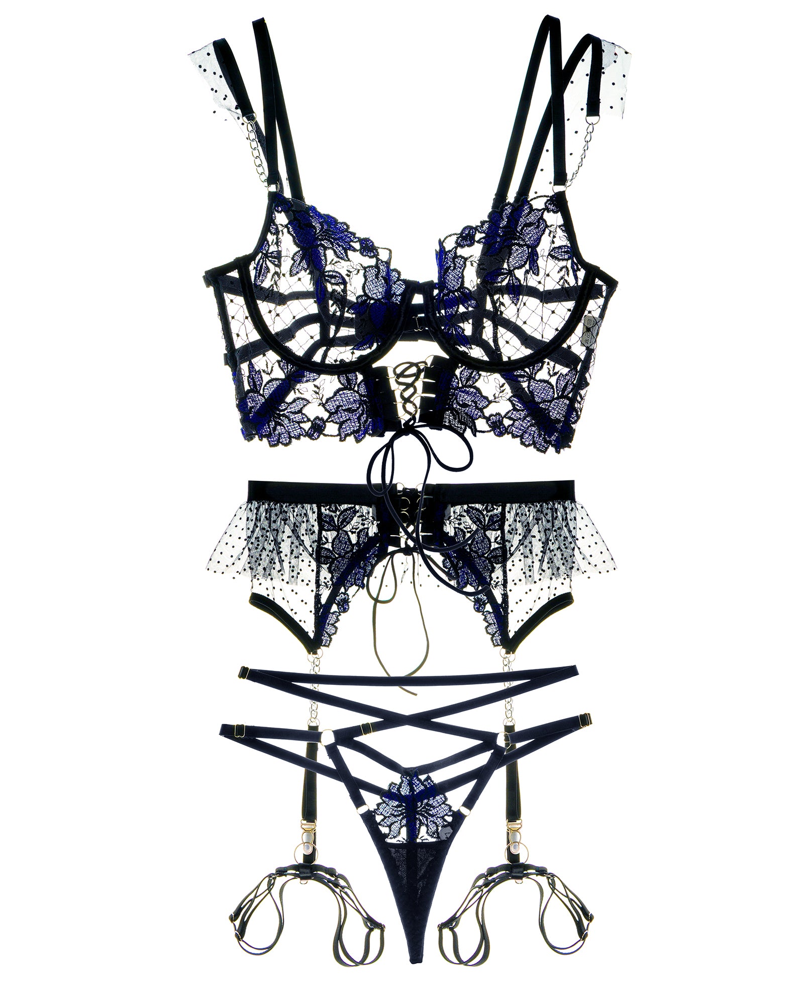 Elegant Essence Embroidery Lingerie Set Hellolagirl Hello La Girl