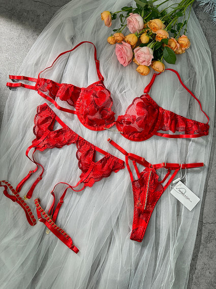 Luxurious Fancy Embroidered Sexy Lingerie Set |HelloLAGirl – Hello.LA.Girl