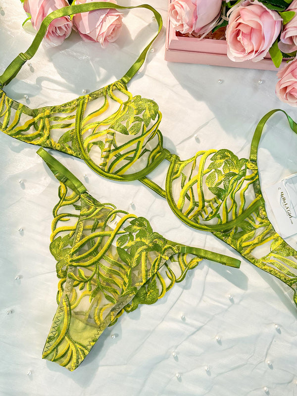 Green Leaves Lingerie Set | HelloLAGirl – Hello.LA.Girl