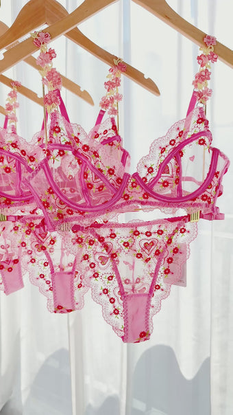 Pink Cute Sweetheart Lingerie Set | HelloLAGirl – Hello.LA.Girl