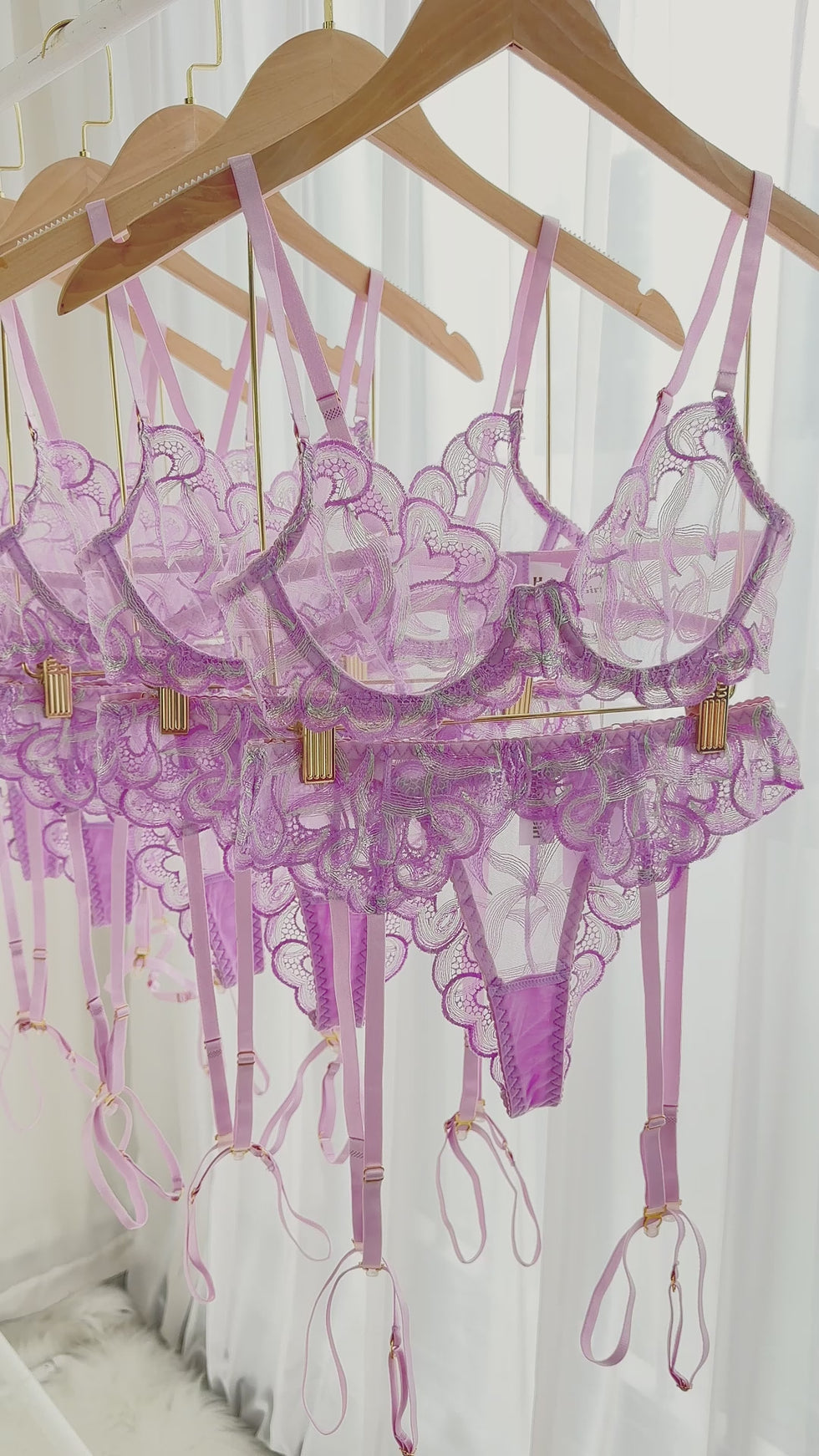 Purple Embroidery Lingerie Set – Hello.LA.Girl